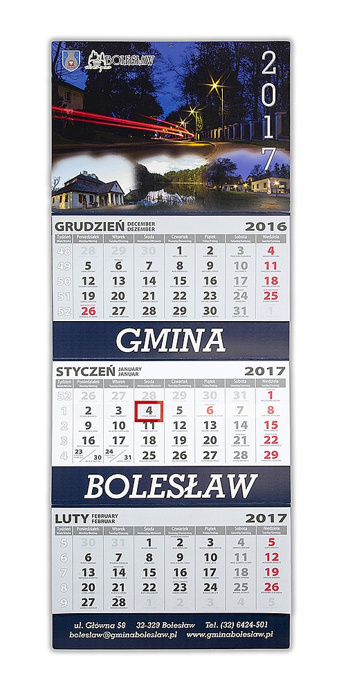 Dreifachkalender Individuell korporativ Preisliste Druckerei