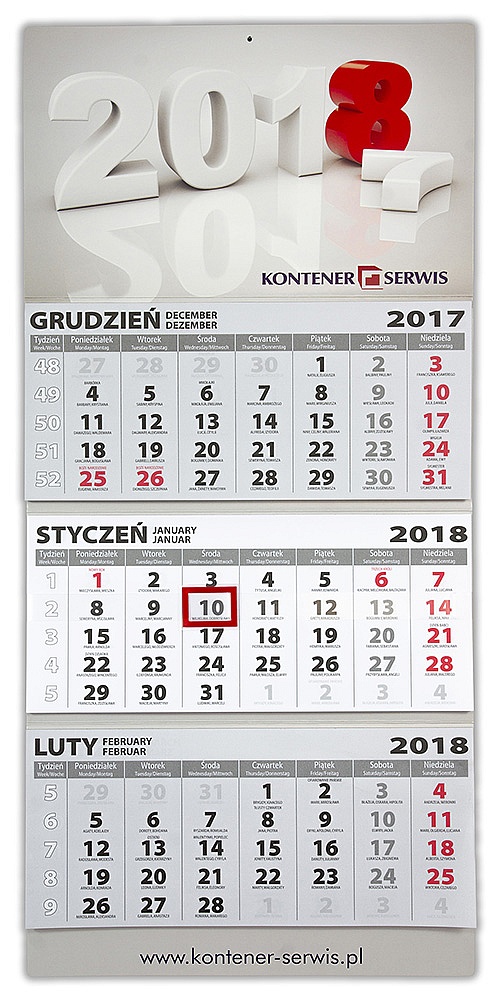 Dreifachkalender Individuell korporativ Preisliste Druckerei