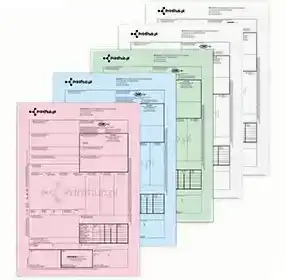 CMR mit eigenem Logo! Frachtbriefe Blockdrucke 1+3 in Farbe
